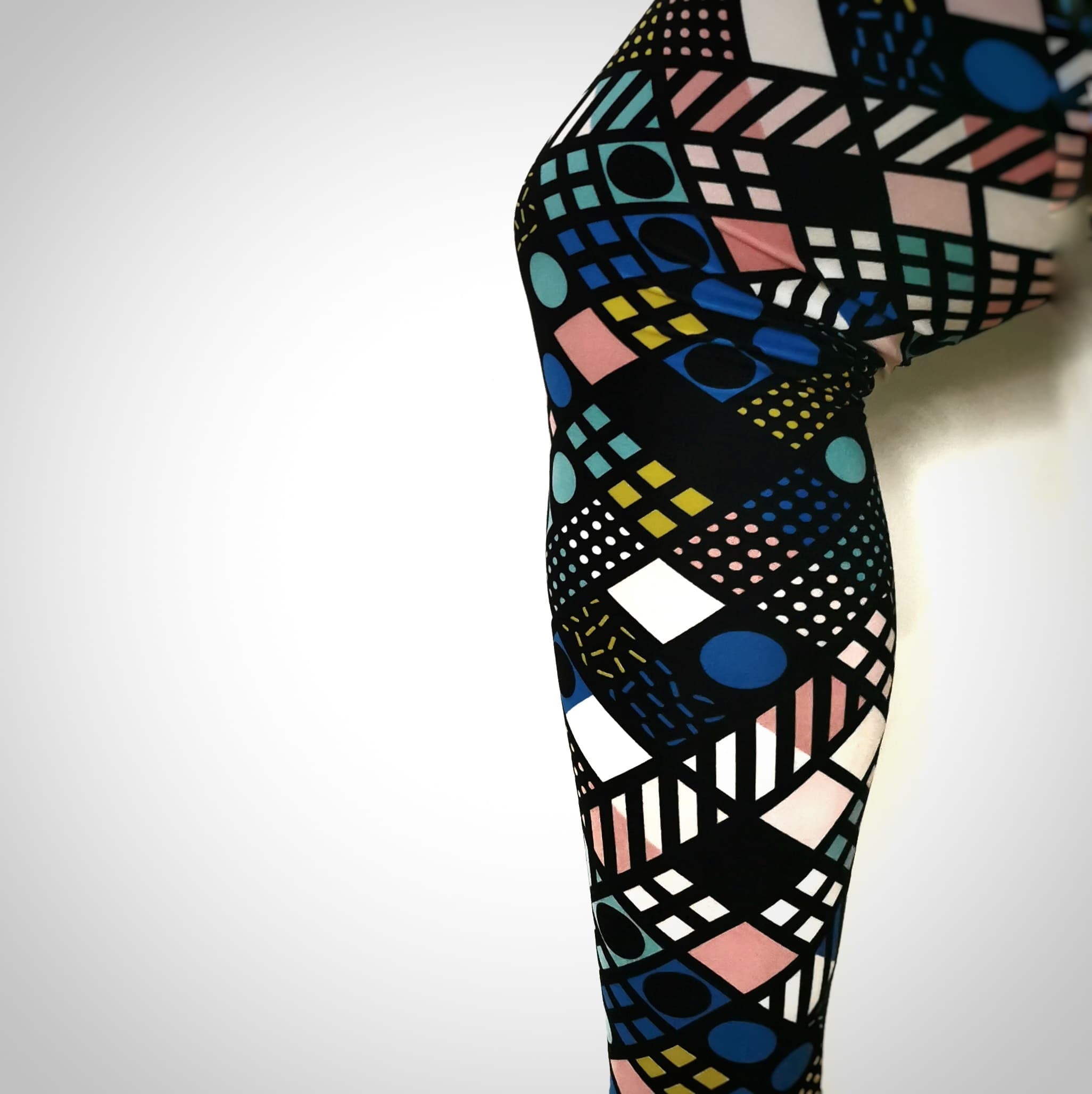 80's style printed plus size leggings – Rock'N Ronde
